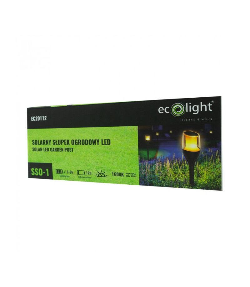 Solarny Słupek Ogrodowy LED PŁOMIEŃ SSO-1 1600K Ecolight EC20112 - E-DOMUS